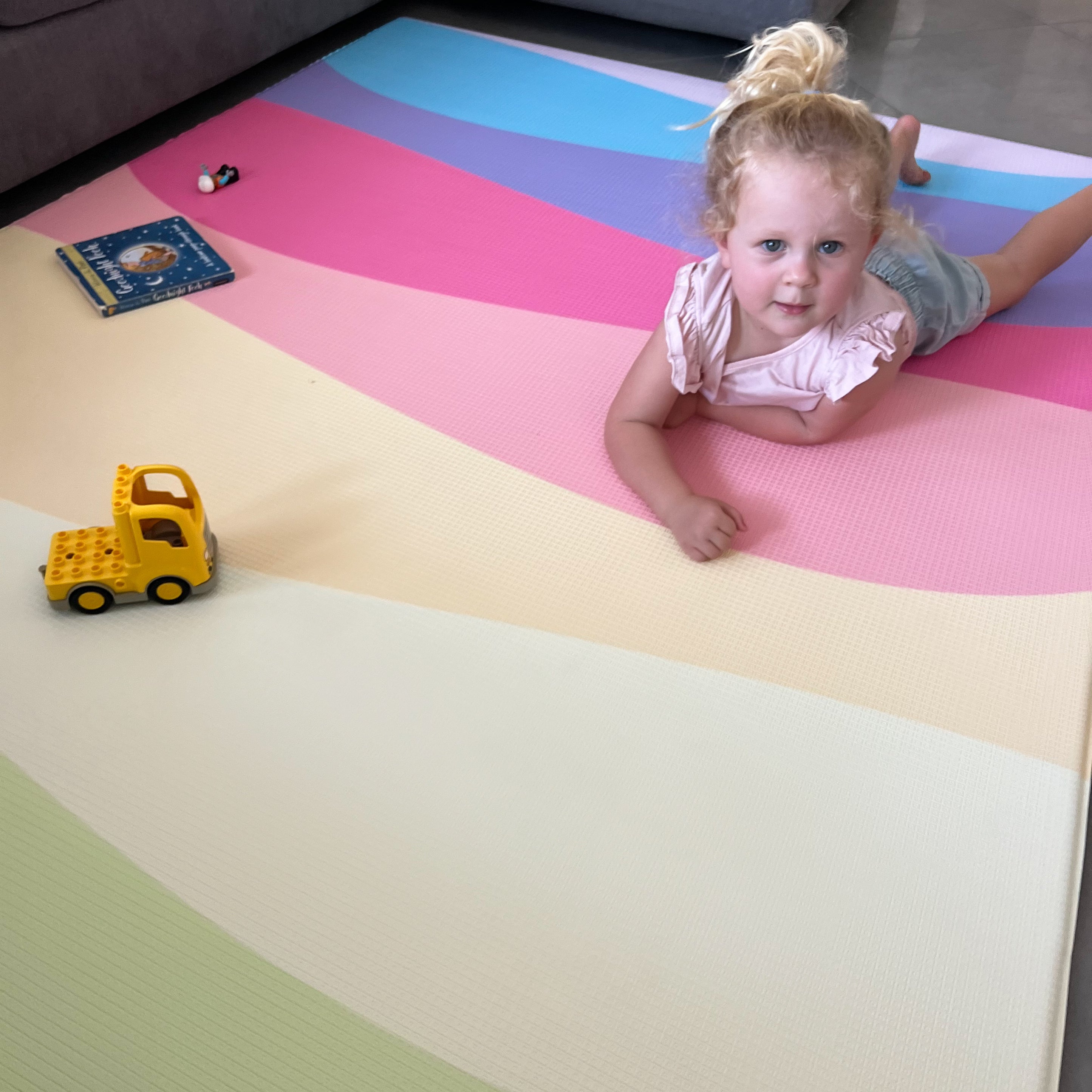 Large Baby Play Mat: Chasing Rainbows Reversible Playmat| Freddy & Co ...