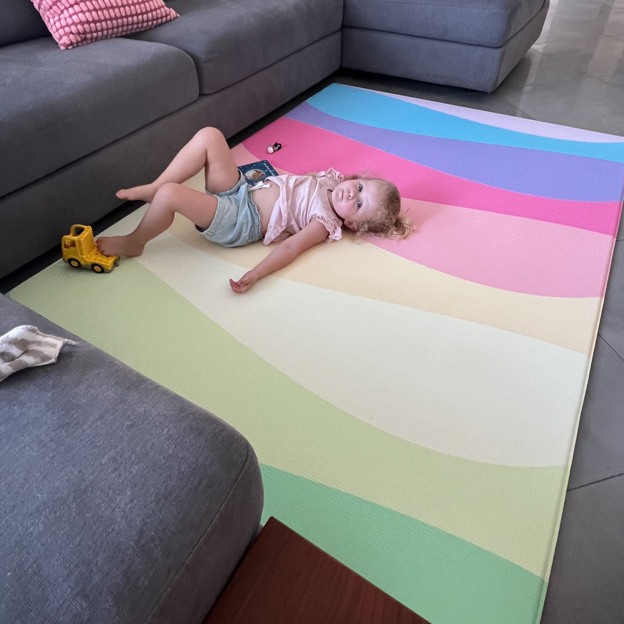 Large Baby Play Mat: Chasing Rainbows Reversible Playmat| Freddy & Co ...
