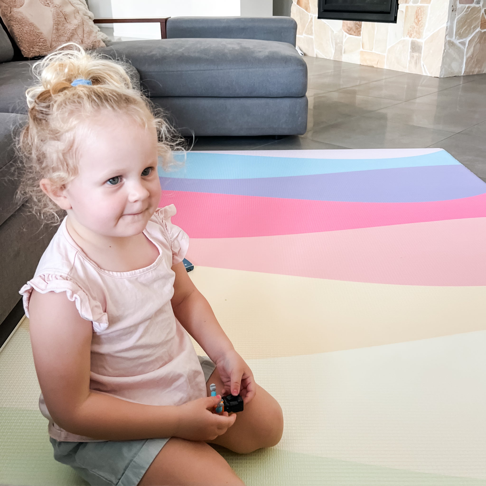 Large Baby Play Mat: Chasing Rainbows Reversible Playmat| Freddy & Co ...