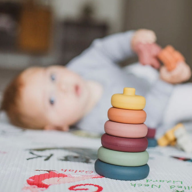 Silicone Stacking Toy: Round Stacker Toy | Every day play - Padded Baby ...