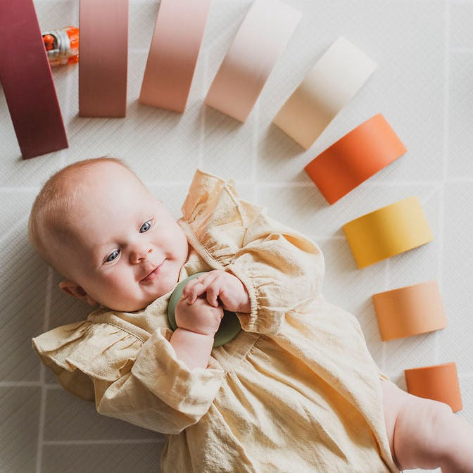 Silicone Stacking Toy: Rainbow stacker| Every day play - Padded Baby ...